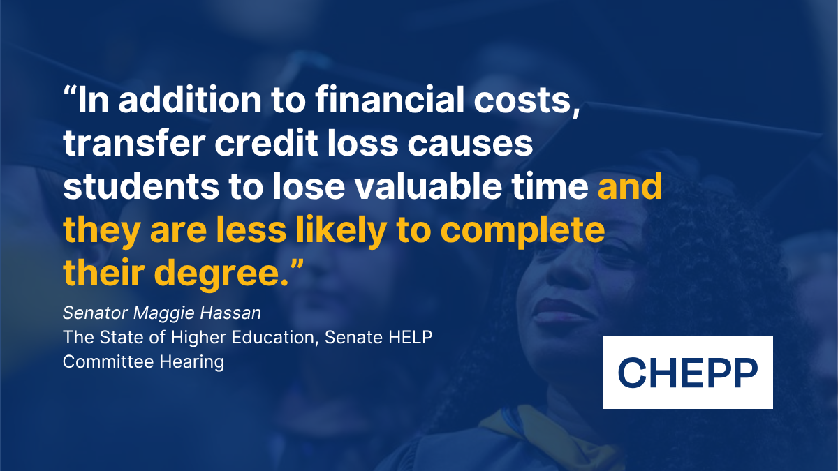 Senator Hassan Takes on Transfer Credits - Center for Higher Education ...